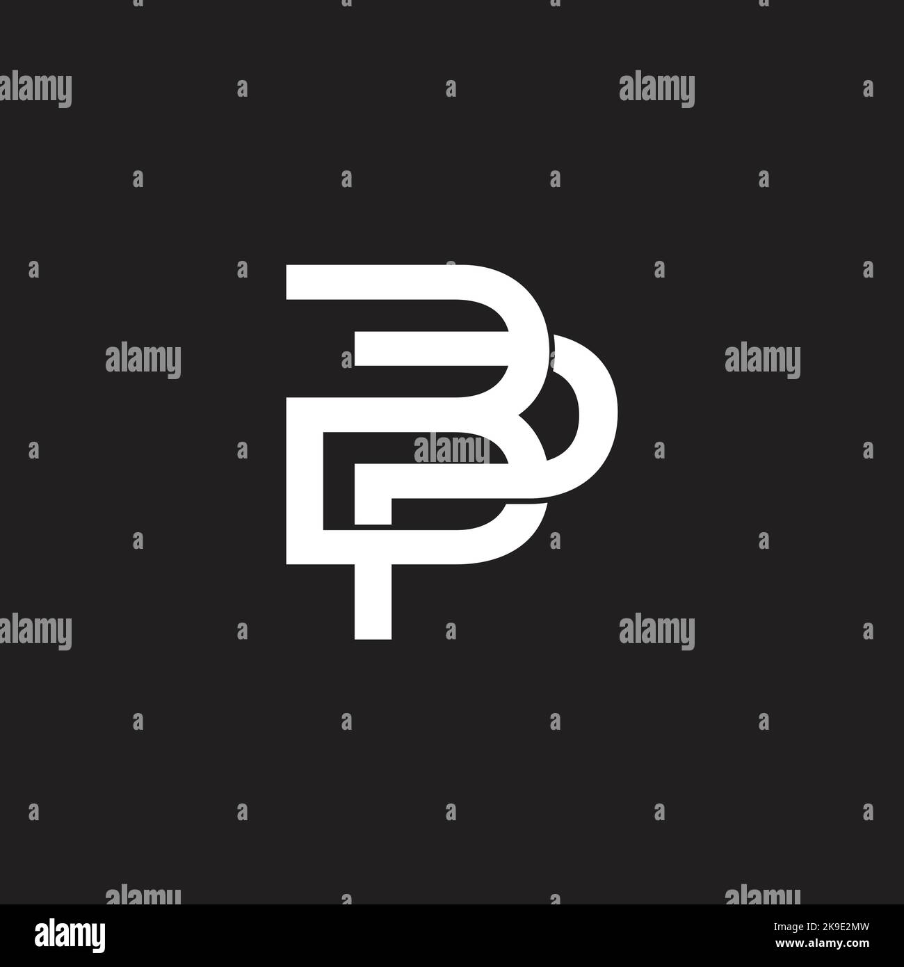 letter pb linked 3d flat geometric logo vector Stock Vector Image & Art ...