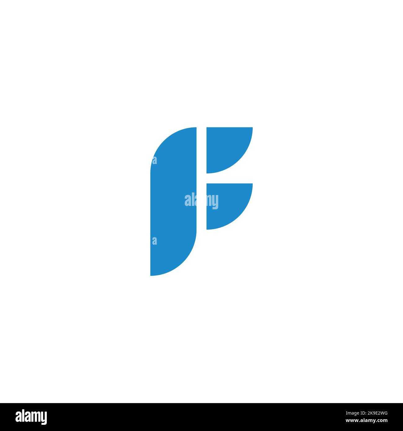 letter f curves simple geometric unique logo vector Stock Vector Image ...