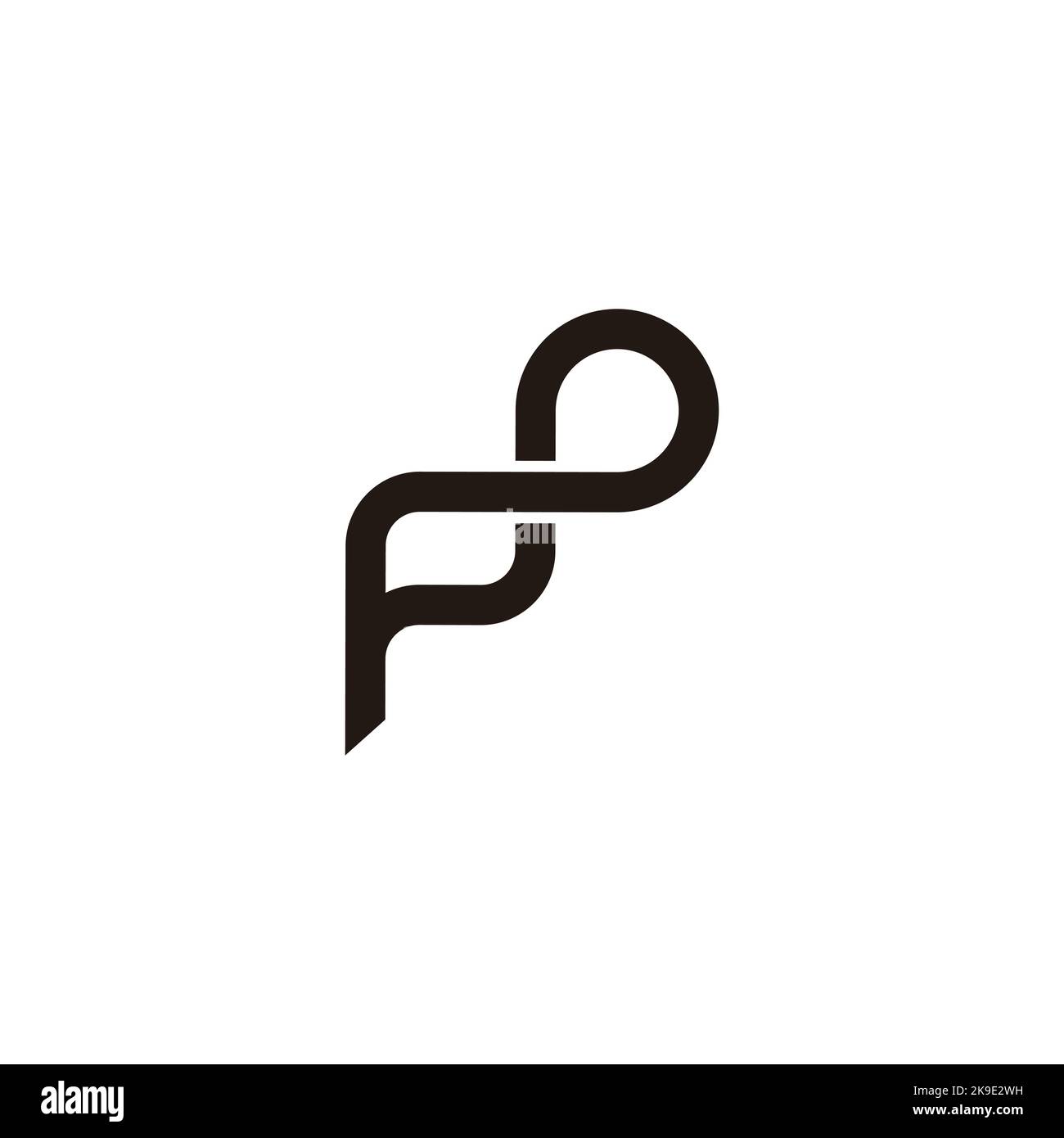 letter fp abstract infinity line logo vector Stock Vector Image & Art ...
