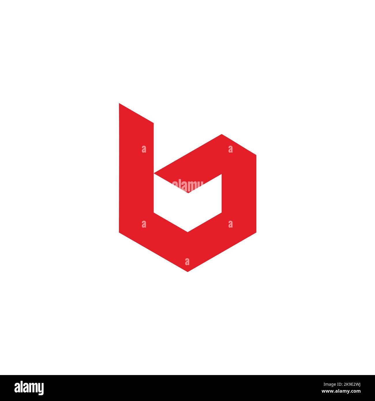 letter bv simple geometric logo vector Stock Vector Image & Art - Alamy