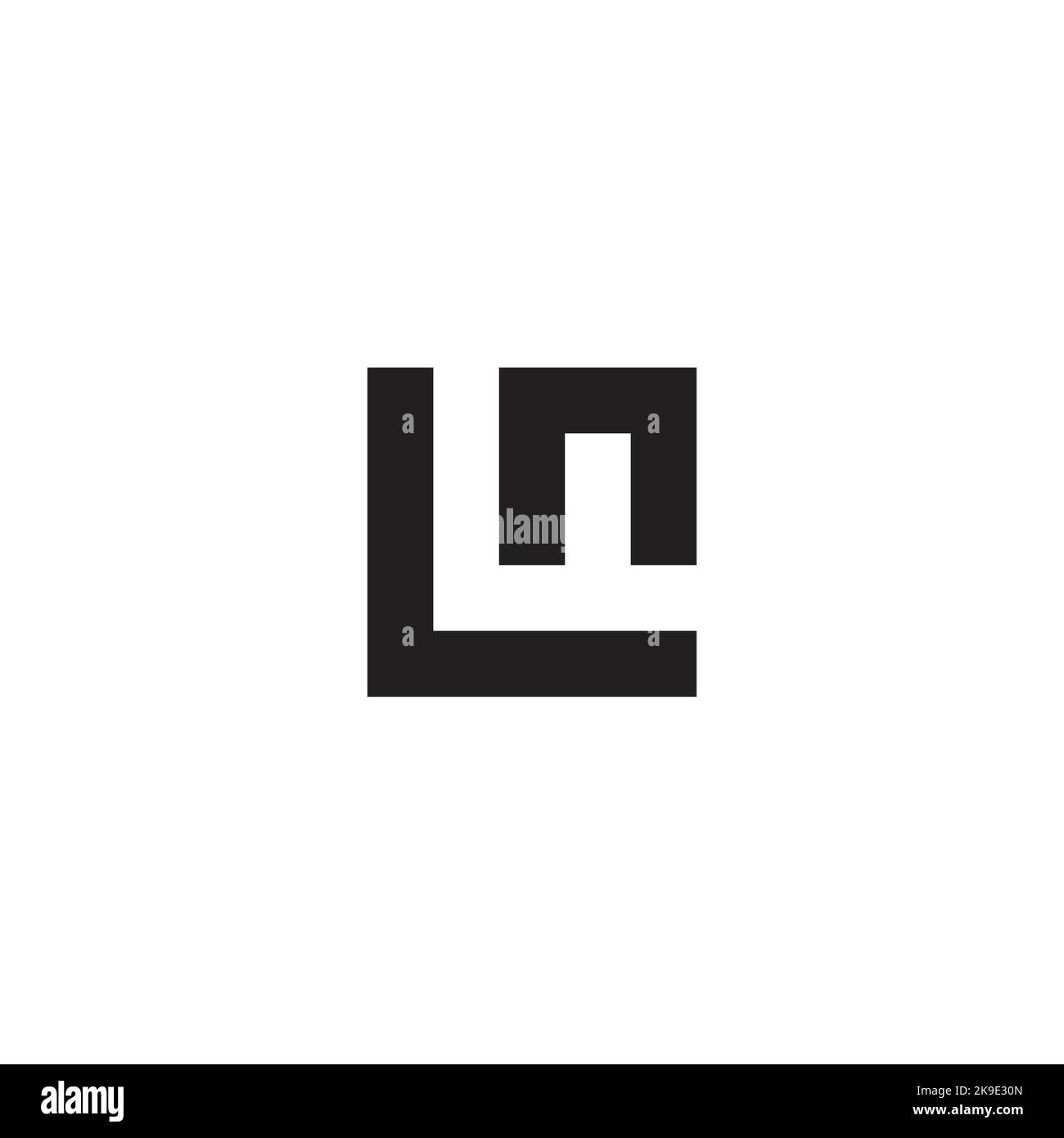 letter ln simple geometric line square logo vector Stock Vector Image & Art - Alamy