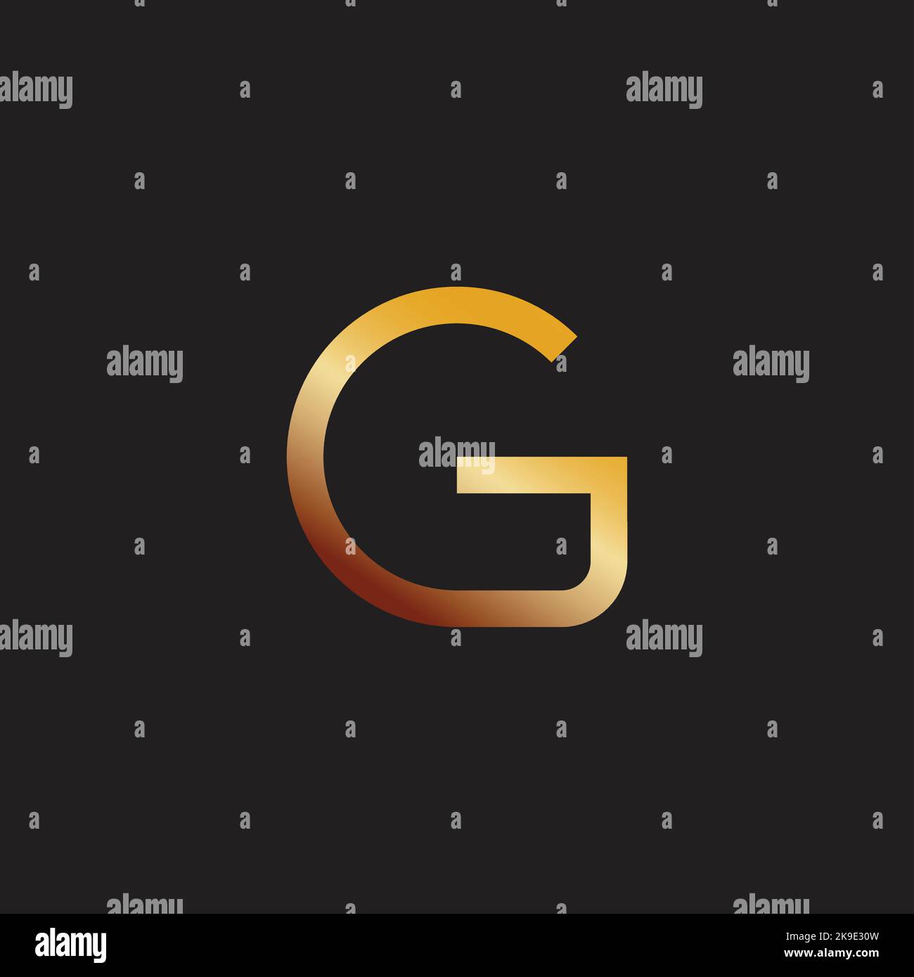 letter g golden gradient geometric logo vector Stock Vector Image & Art ...