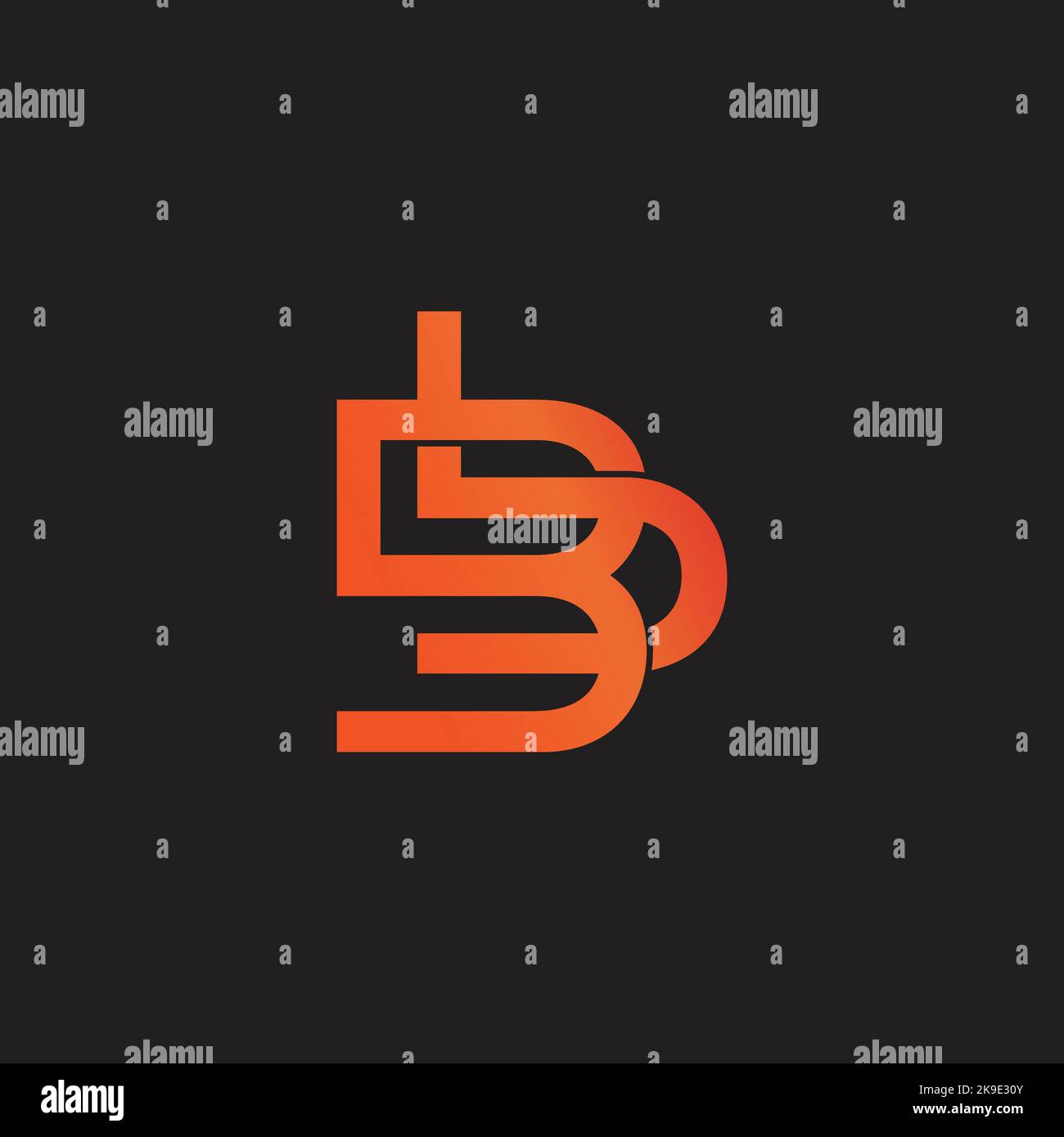 letter pb gradient dark background logo vector Stock Vector Image & Art ...
