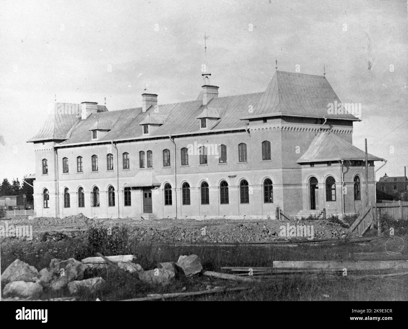 Site under construction construction Black and White Stock Photos ...