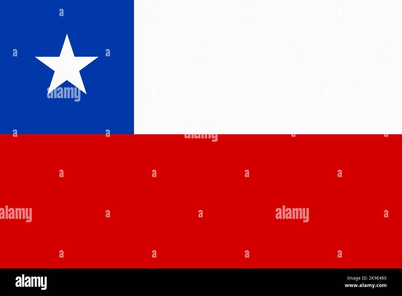 Flag of Chile. Chilean national banner and patriotic symbol. Official ...