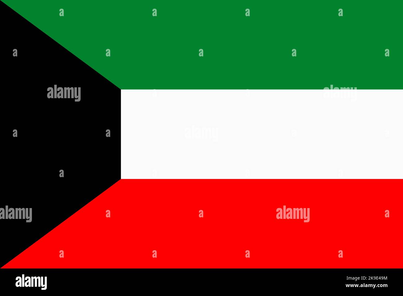 Flag of Kuwait. Kuwaiti national banner and patriotic symbol. Official ...