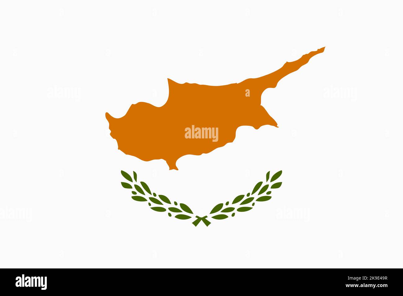 Flag of Cyprus. Cypriot national banner and patriotic symbol. Official ...