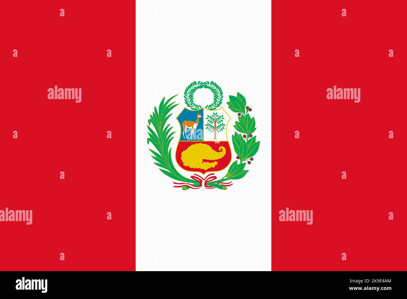 Flag of Peru. Peruvian national banner and patriotic symbol. Official ...