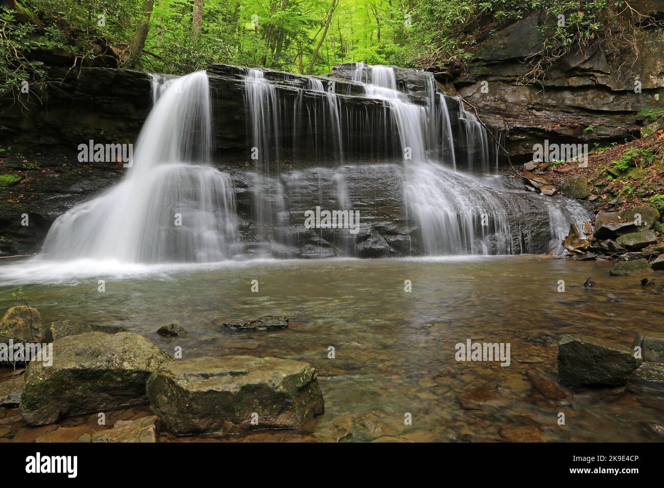 Rocks and Upper Falls - West Virginia Stock Photo - Alamy