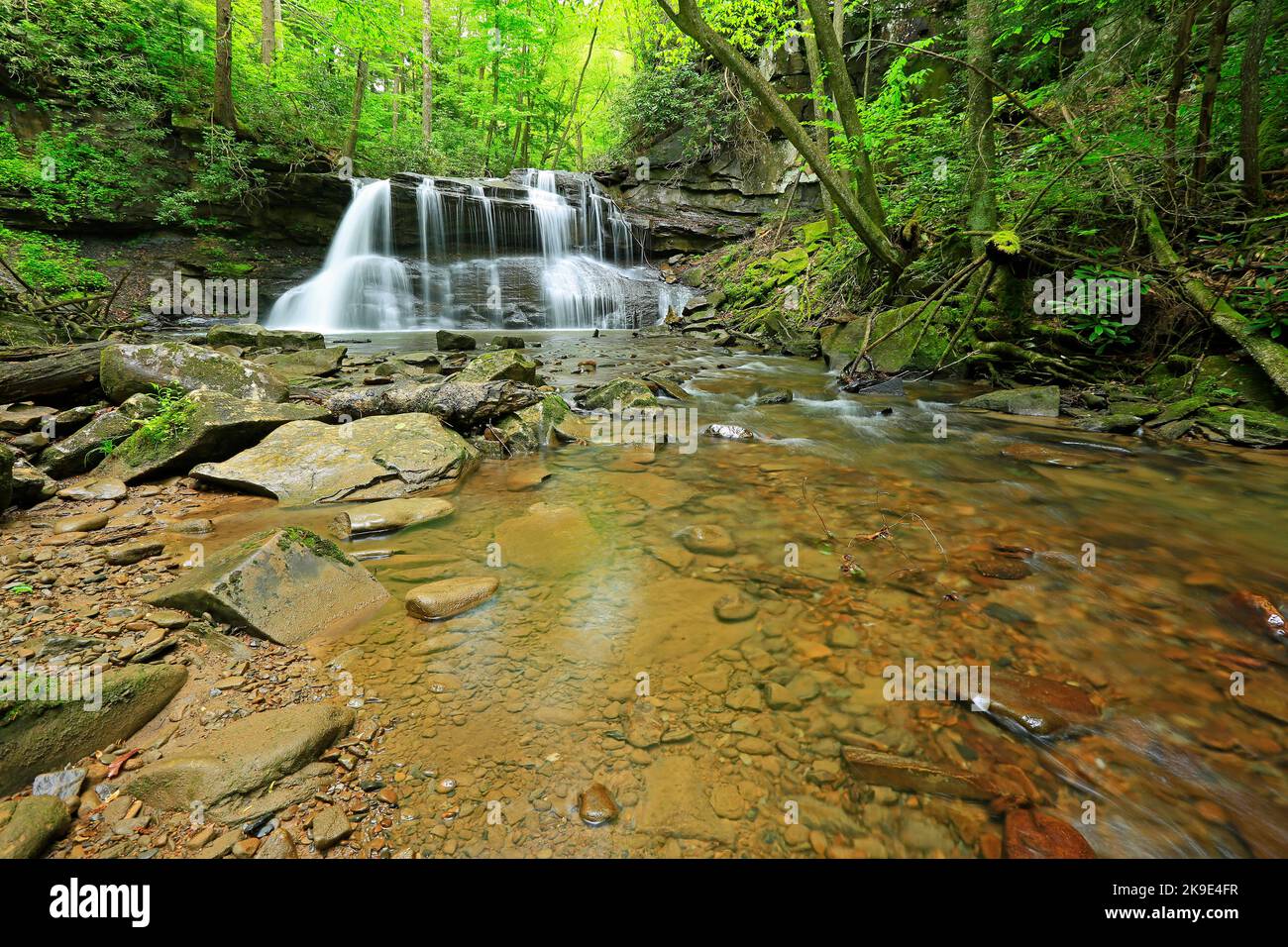Romantic landscape with Upper Falls - West Virginia Stock Photo - Alamy