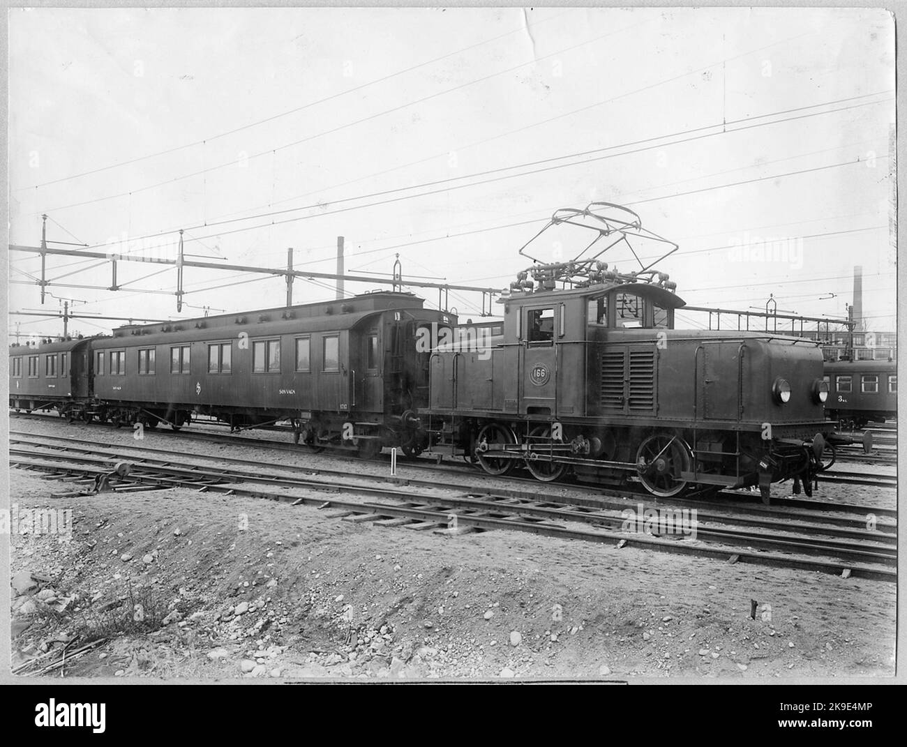 The State Railways, SJ UB 166. Behind the locomotive stands the ...