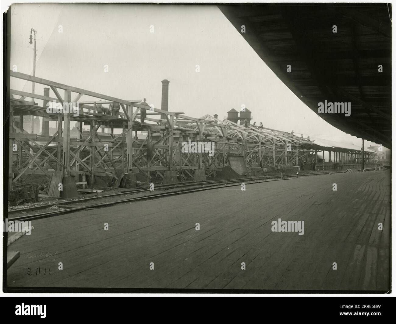 Stockholm's central construction of platform roof over platform 5 Stock ...