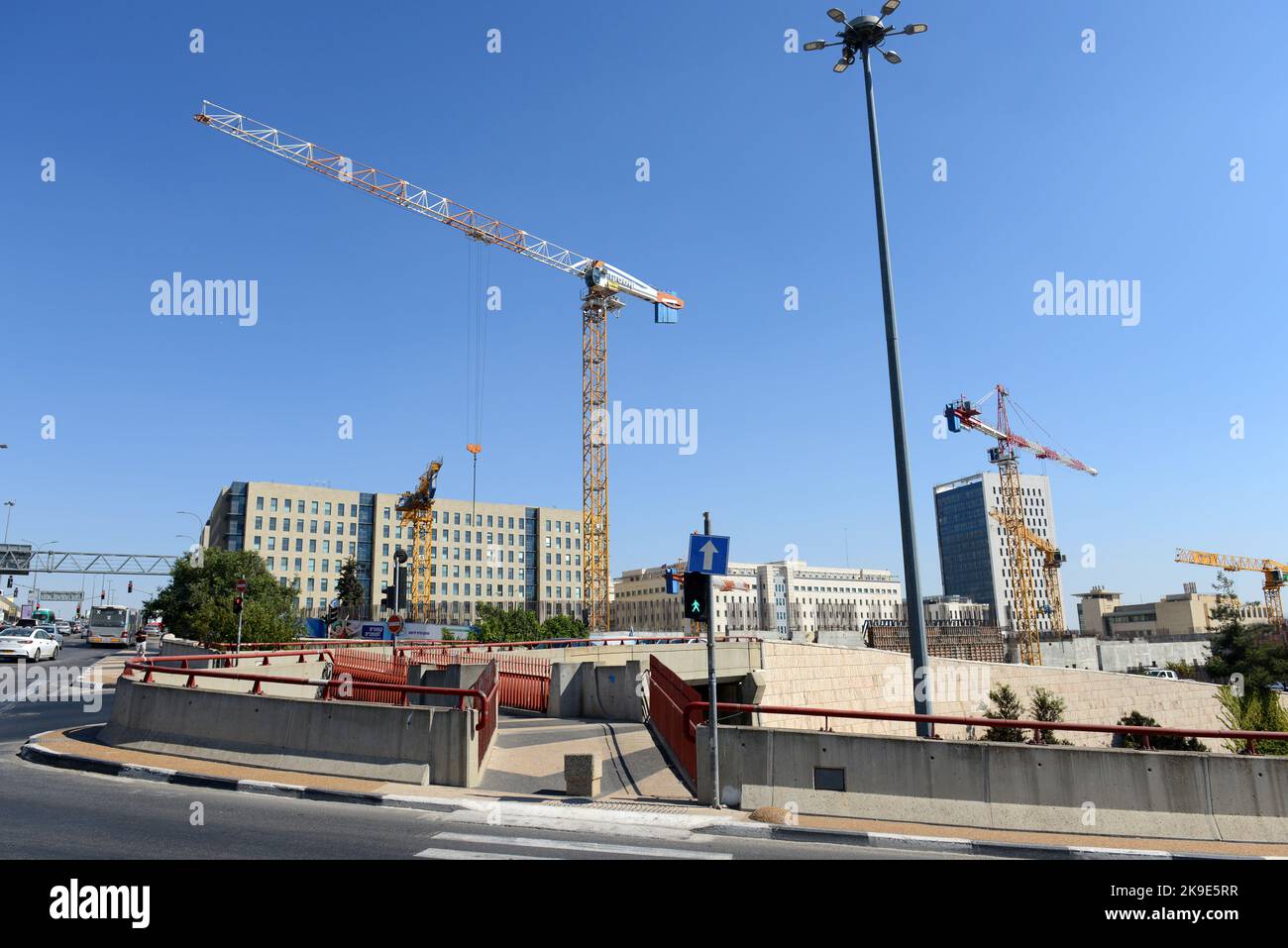 Jerusalem Gateway project under construction in August 2022. Jerusalem ...