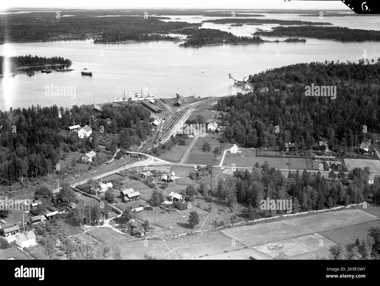 Aerial photo over station station opened 2/1 1878, loading area from 17 ...