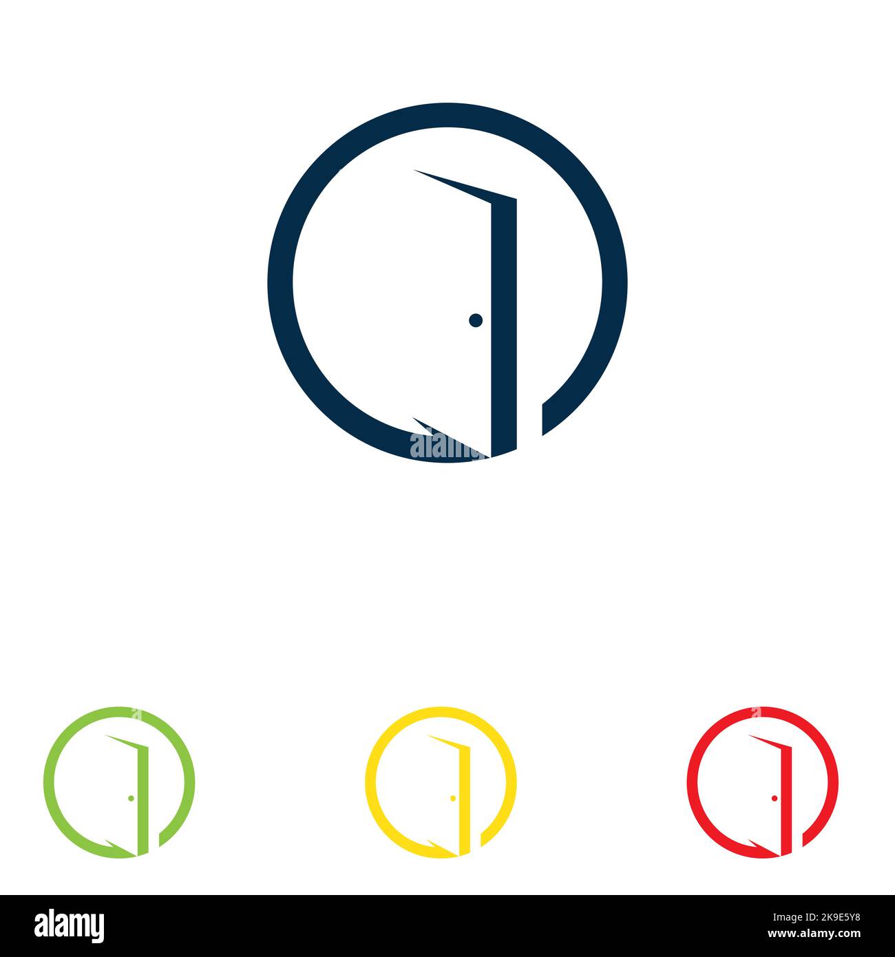 Front entrance door sign logo Stock Vector Images - Alamy