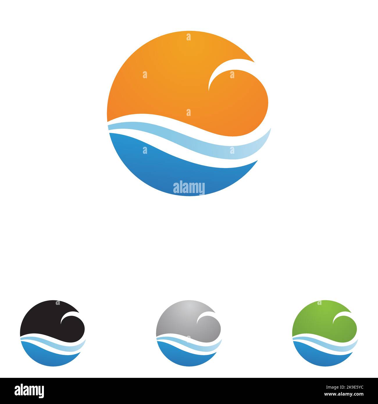 Wave water beach logo vector Stock Vector Image & Art - Alamy