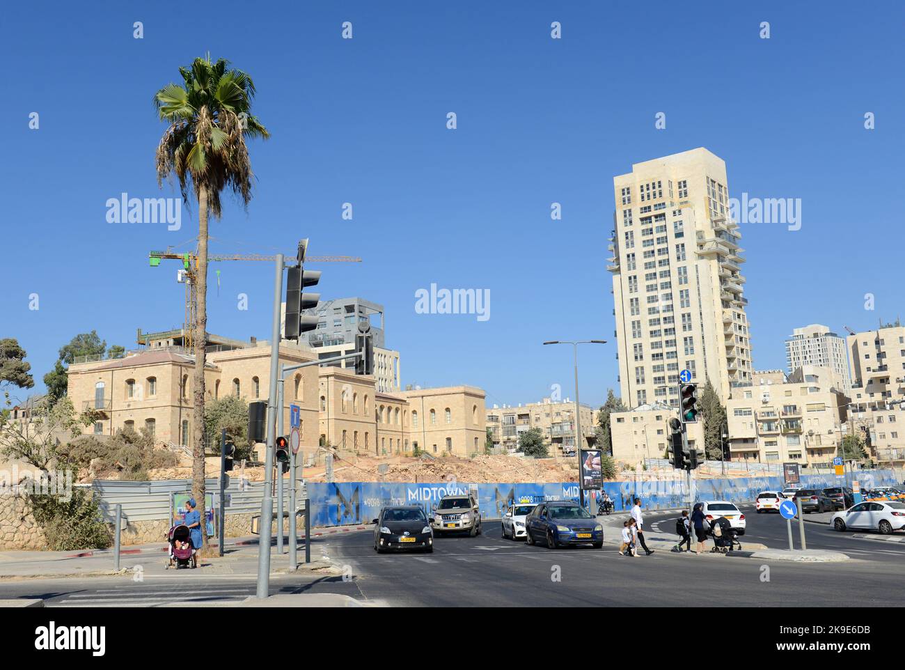 Midtown Jerusalem project at the early stages of its construction ...