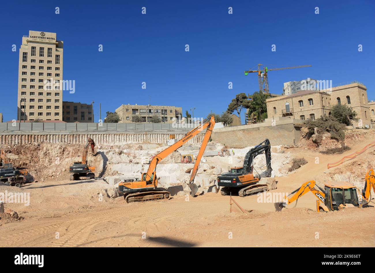Jerusalem Gateway project under construction in August 2022. Jerusalem ...
