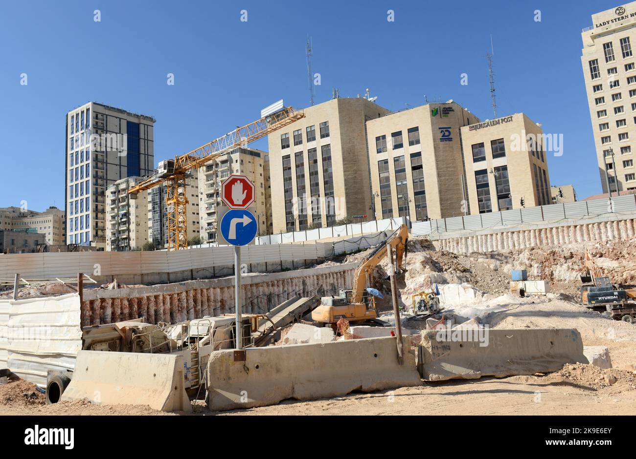Jerusalem Gateway project under construction in August 2022. Jerusalem ...