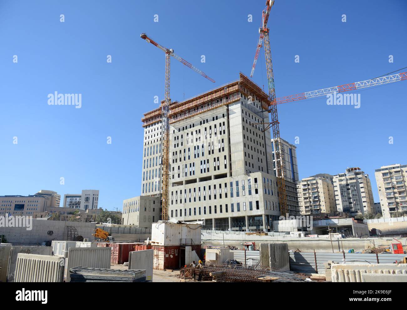Jerusalem Gateway project under construction in August 2022. Jerusalem ...