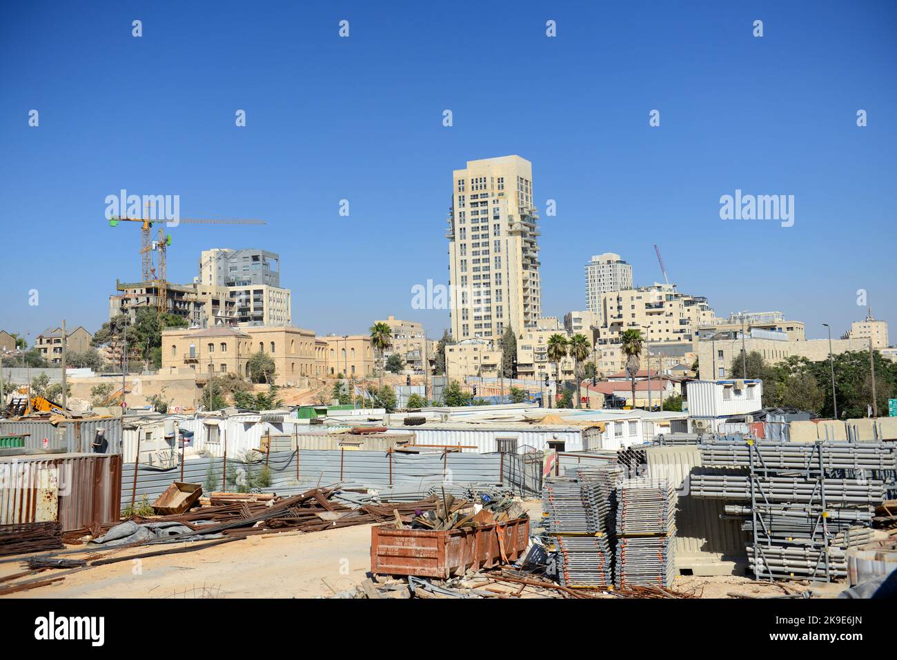 Jerusalem Gateway project under construction in August 2022. Jerusalem ...