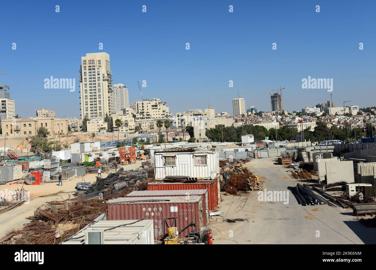 Jerusalem Gateway project under construction in August 2022. Jerusalem ...
