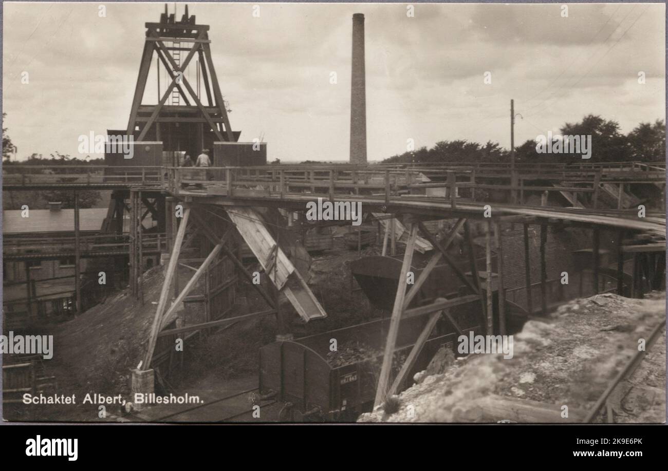 The shaft Albert, Billesholm's mine Stock Photo - Alamy