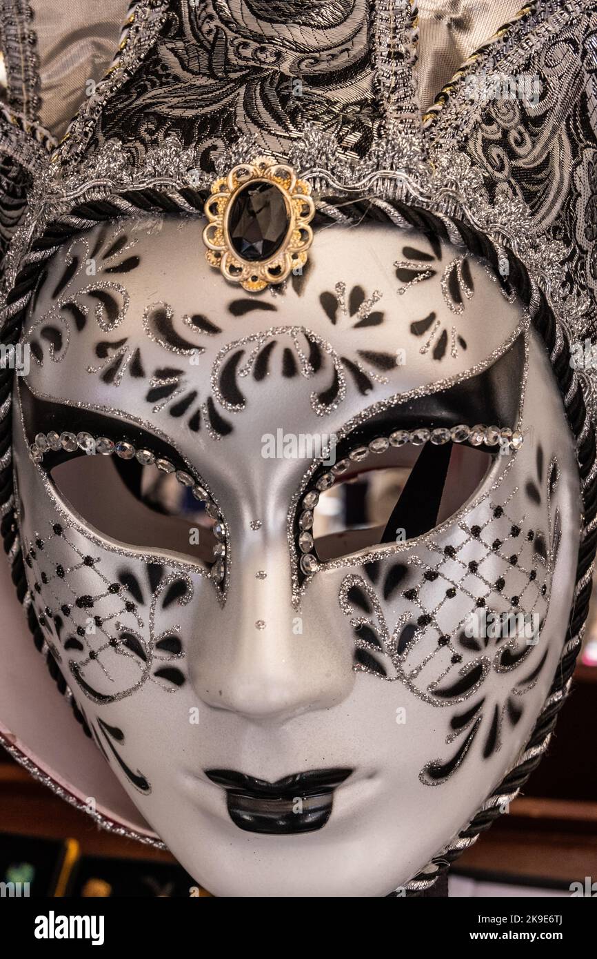 Blue carnival party face hi-res stock photography and images - Alamy