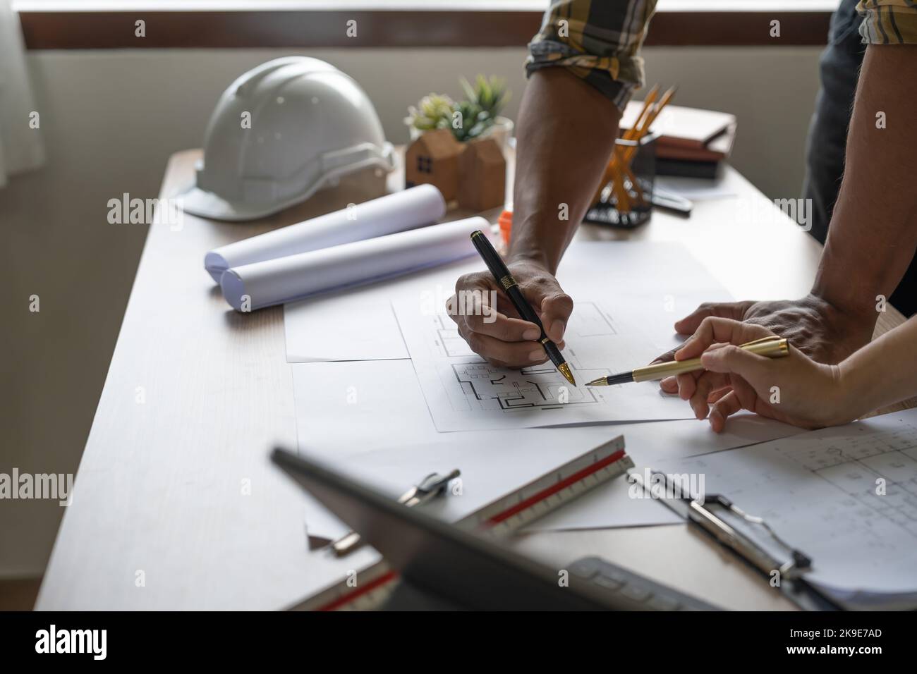 Architect Engineer Design Project Meeting Discussion Concept Stock ... Architect Engineer Design Project Meeting Discussion Concept Stock ...