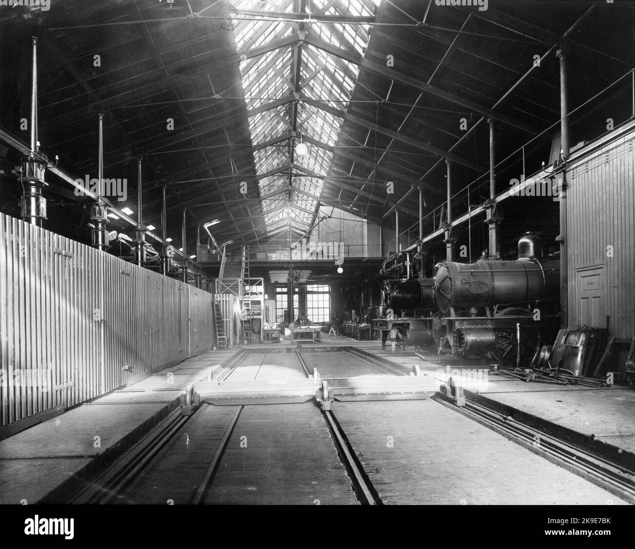Interior from the locomotive workshop Stock Photo - Alamy