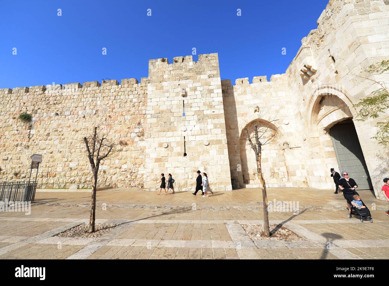 Jaffa gate is one of the seven gates of the old city of Jerusalem Stock ...