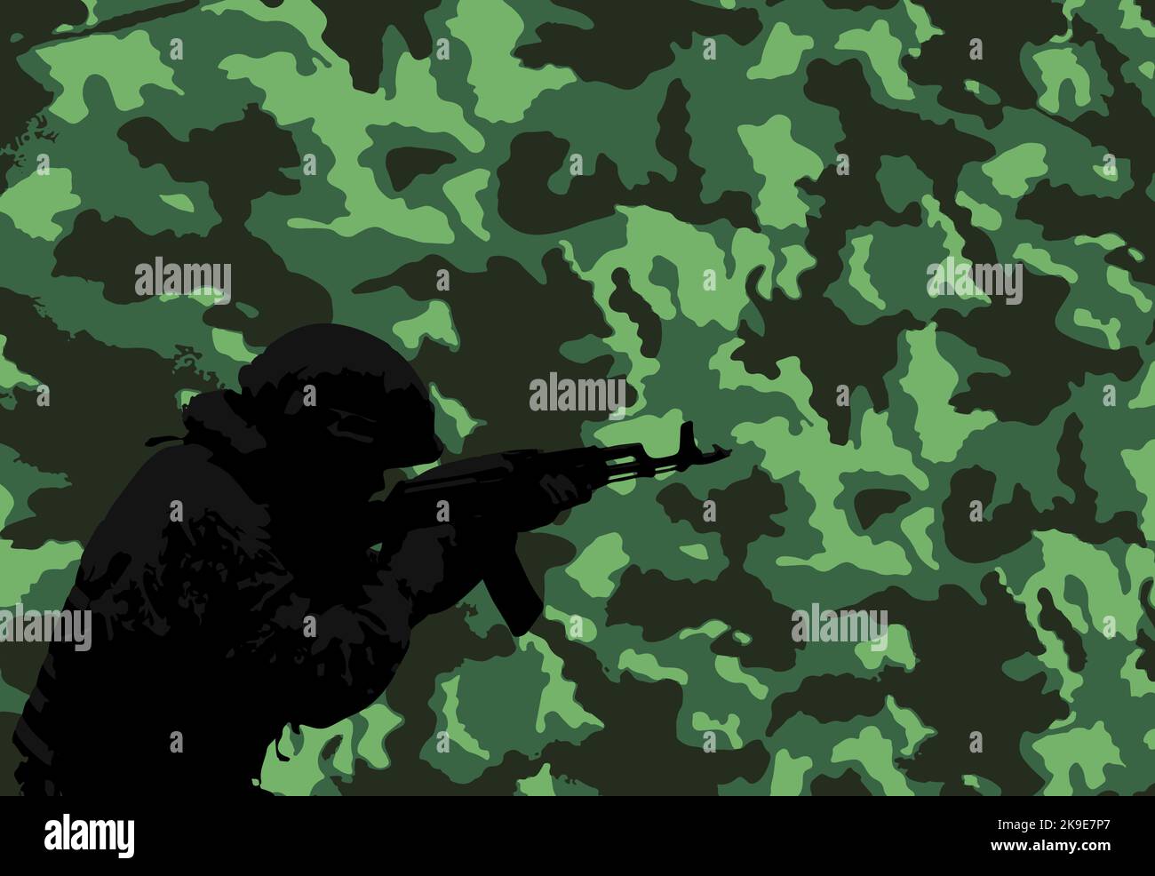 Army concept soldier on Stock Vector Images - Alamy