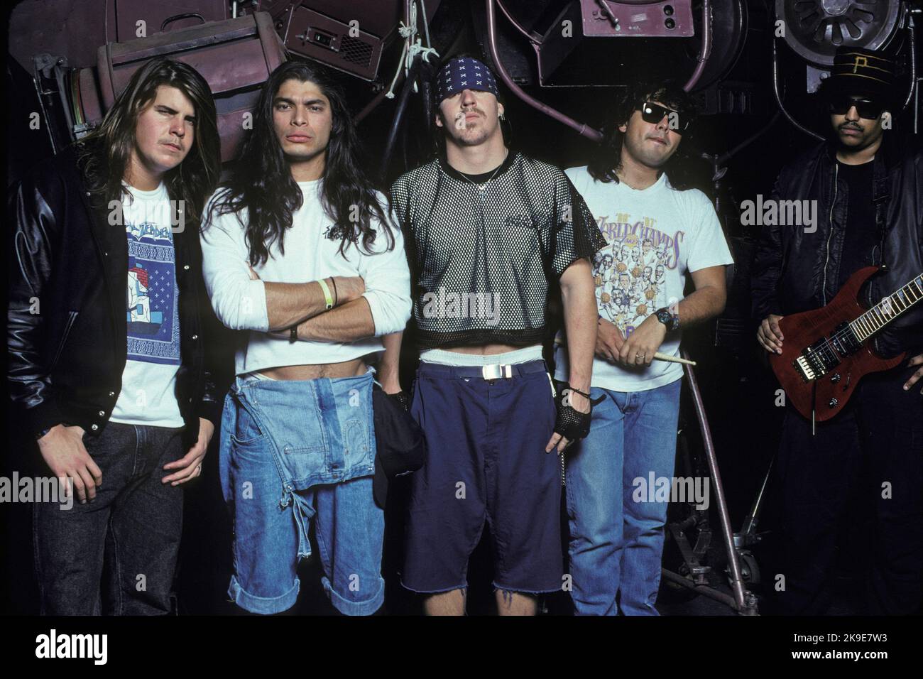 NEW YORK CITY, NY OCTOBER 12: Mike Muir, Robert Trujillo, RJ Herrera ...