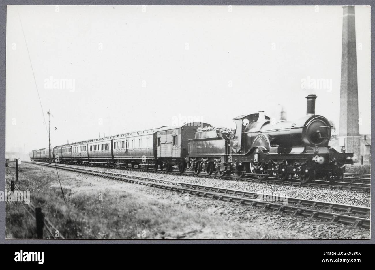 Great Wester Railway, GWR steam locomotive with passenger car Stock ...