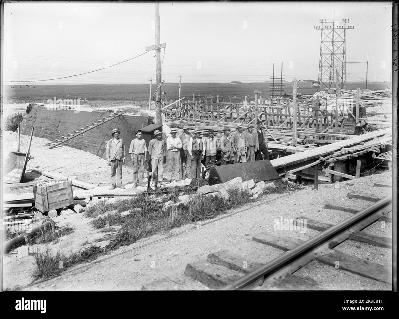 Construction of railway bridge over Segeån, Malmö Stock Photo - Alamy