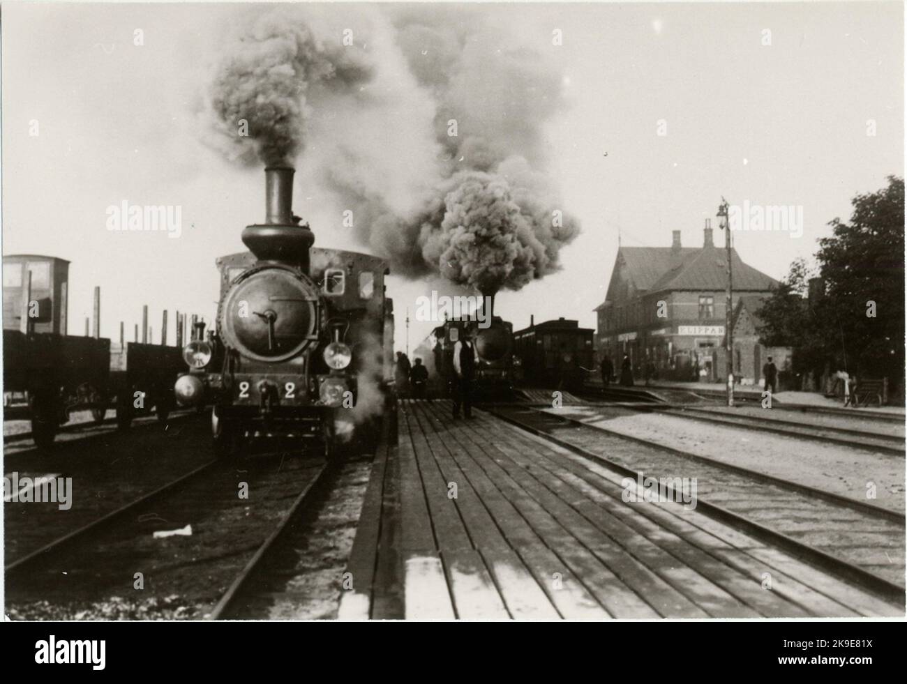 Klippan station with, Helsingborg-Hässleholms Railway, Hhj Lok 2 "Bjuf ...