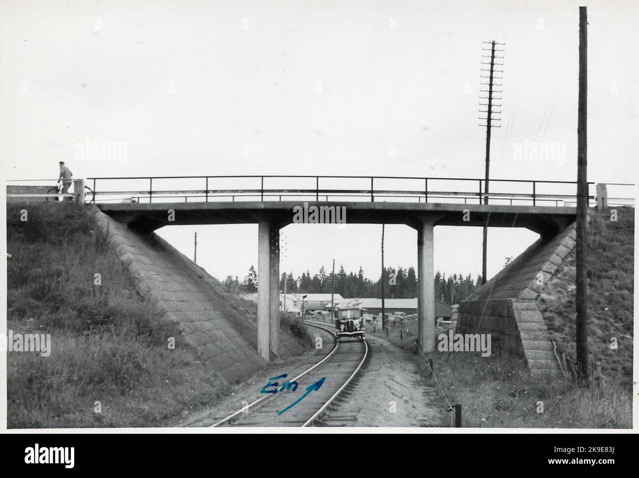 Road bridge over rail at Vissefjärda, on the route between Saleboda and ...