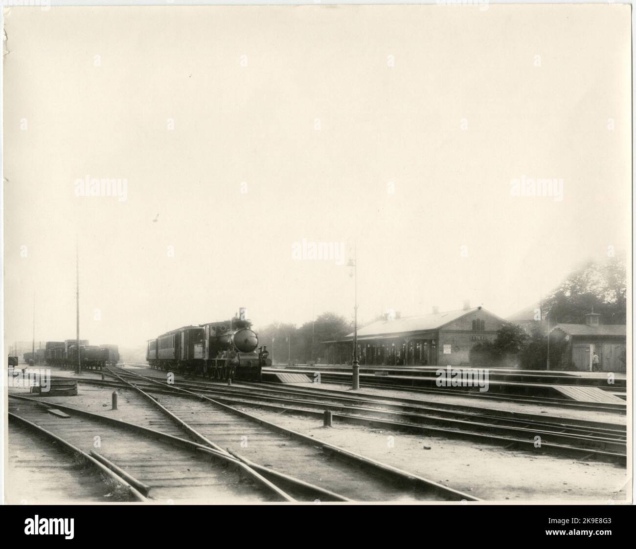 Eslöv's old station before 1913 Stock Photo - Alamy