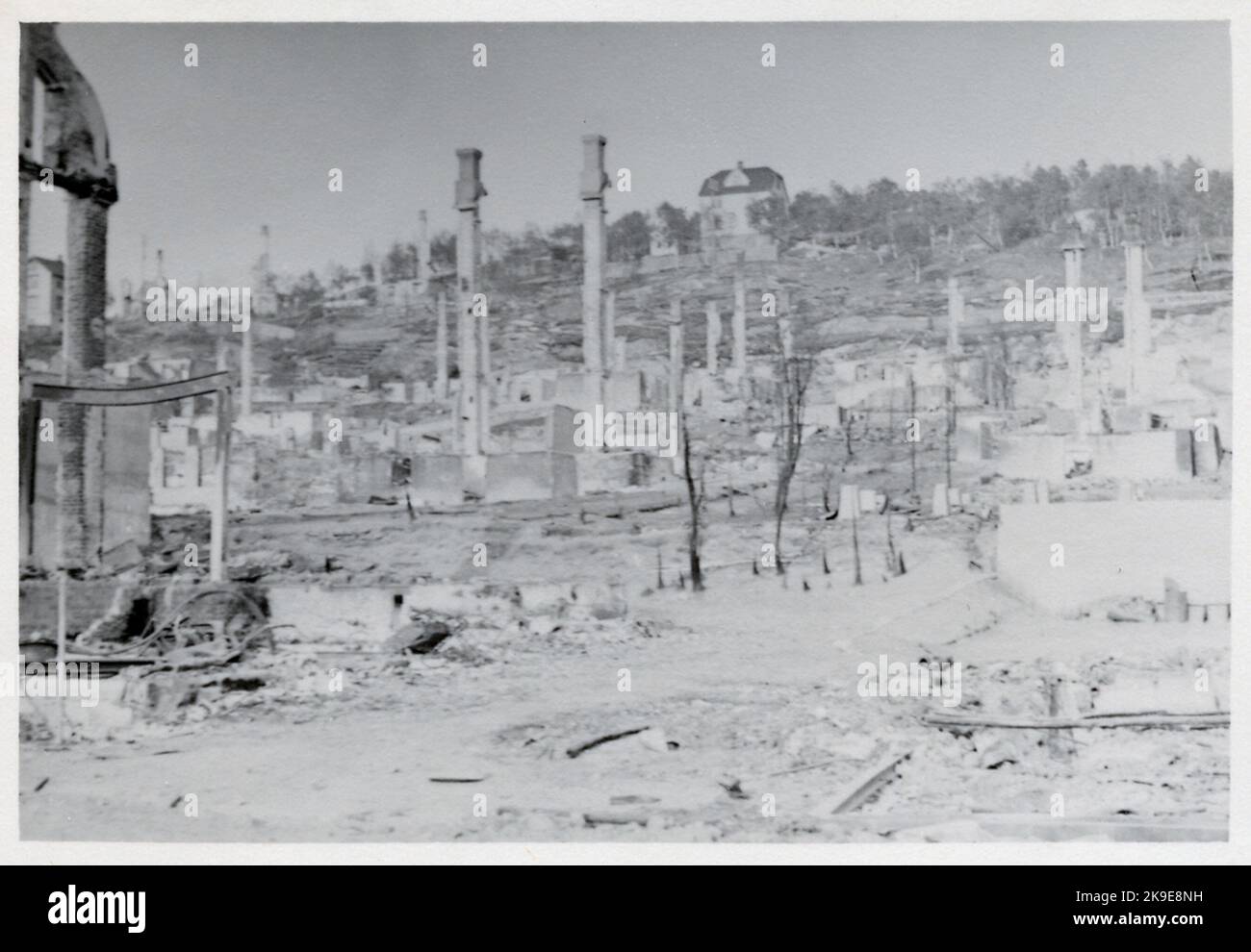 The aftermath of bombing in Narvik, Norway Stock Photo - Alamy