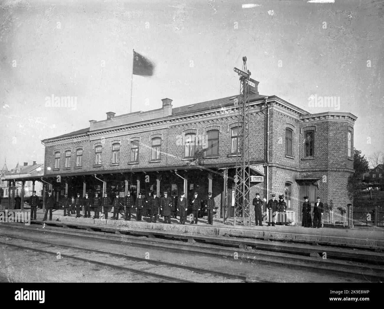 Station and management staff Stock Photo - Alamy