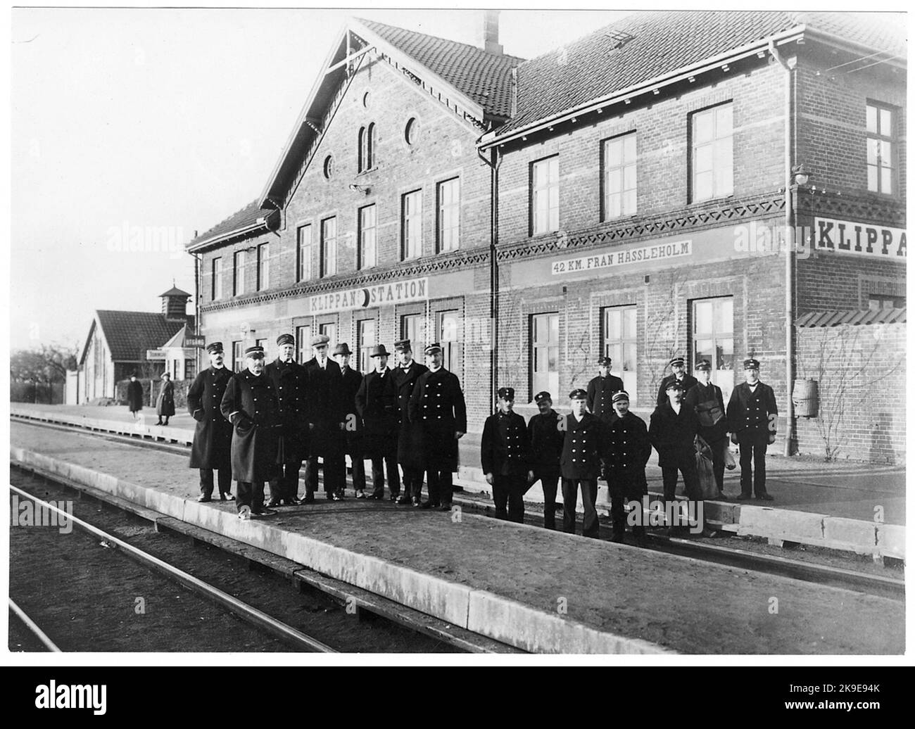 Theodor Rytoft, station inspector with the staff at Klippan station ...