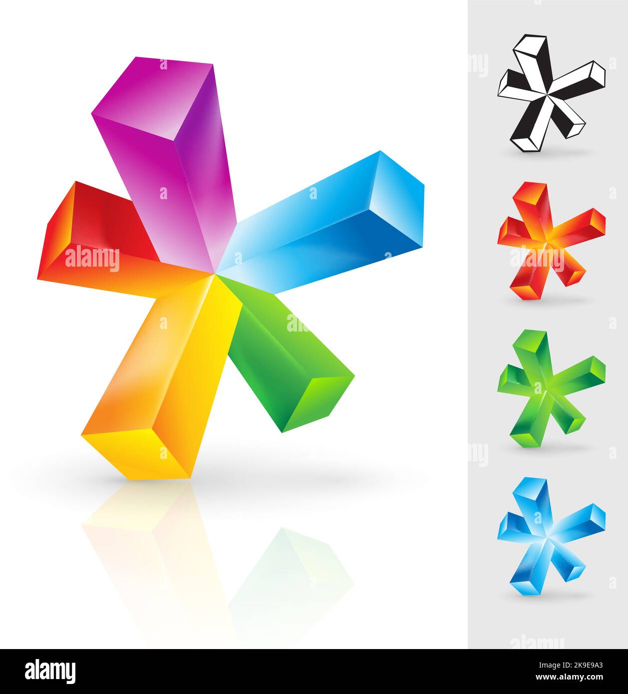 Form geometry multicolor pink red Stock Vector Images - Alamy