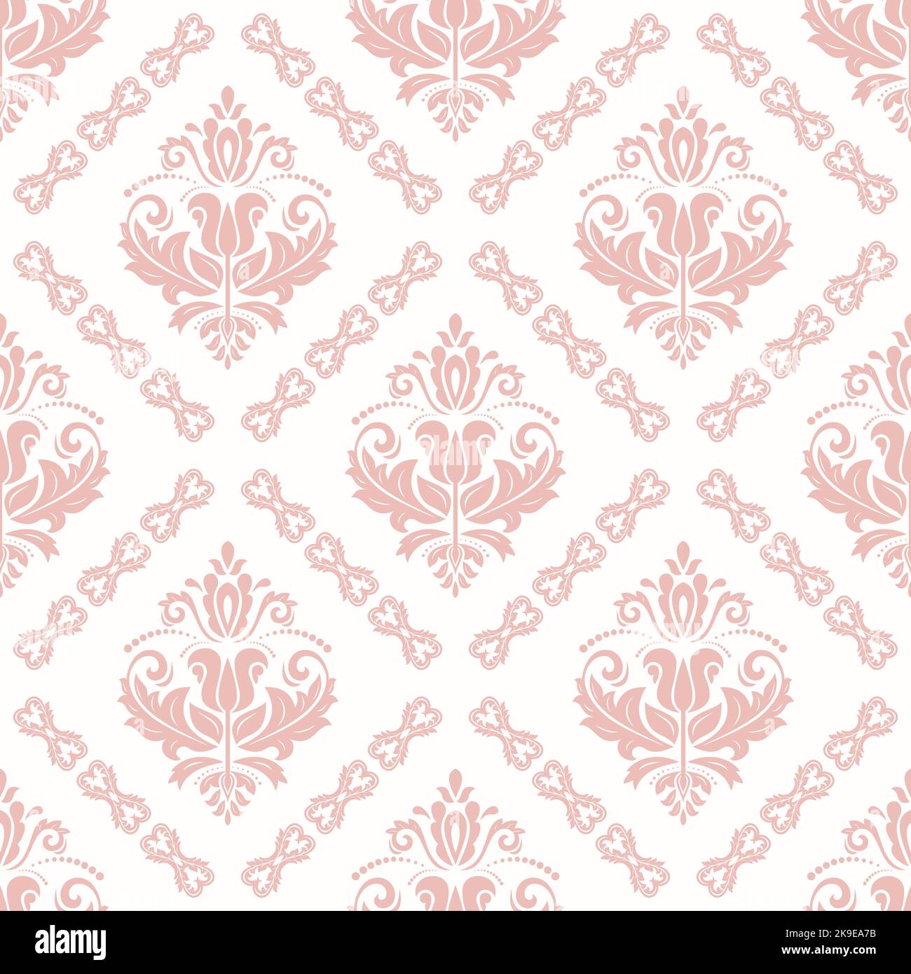 Orient classic pink pattern. Seamless abstract background with vintage ...