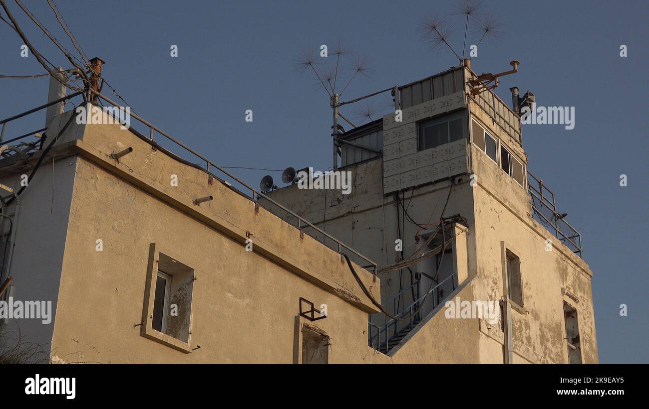 The military compound of Rosh Hanikra Crossing, also known as the Ras ...