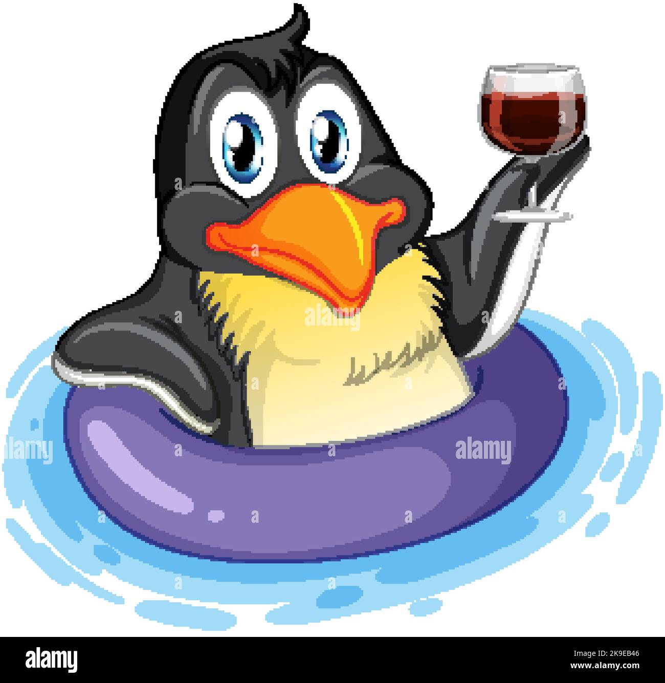 Drinking wine by the sea Stock Vector Images - Alamy