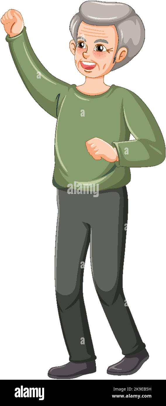 Senior man cartoon character illustration Stock Vector Image & Art - Alamy