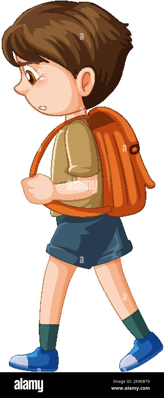 Side view of student boy illustration Stock Vector Image & Art - Alamy