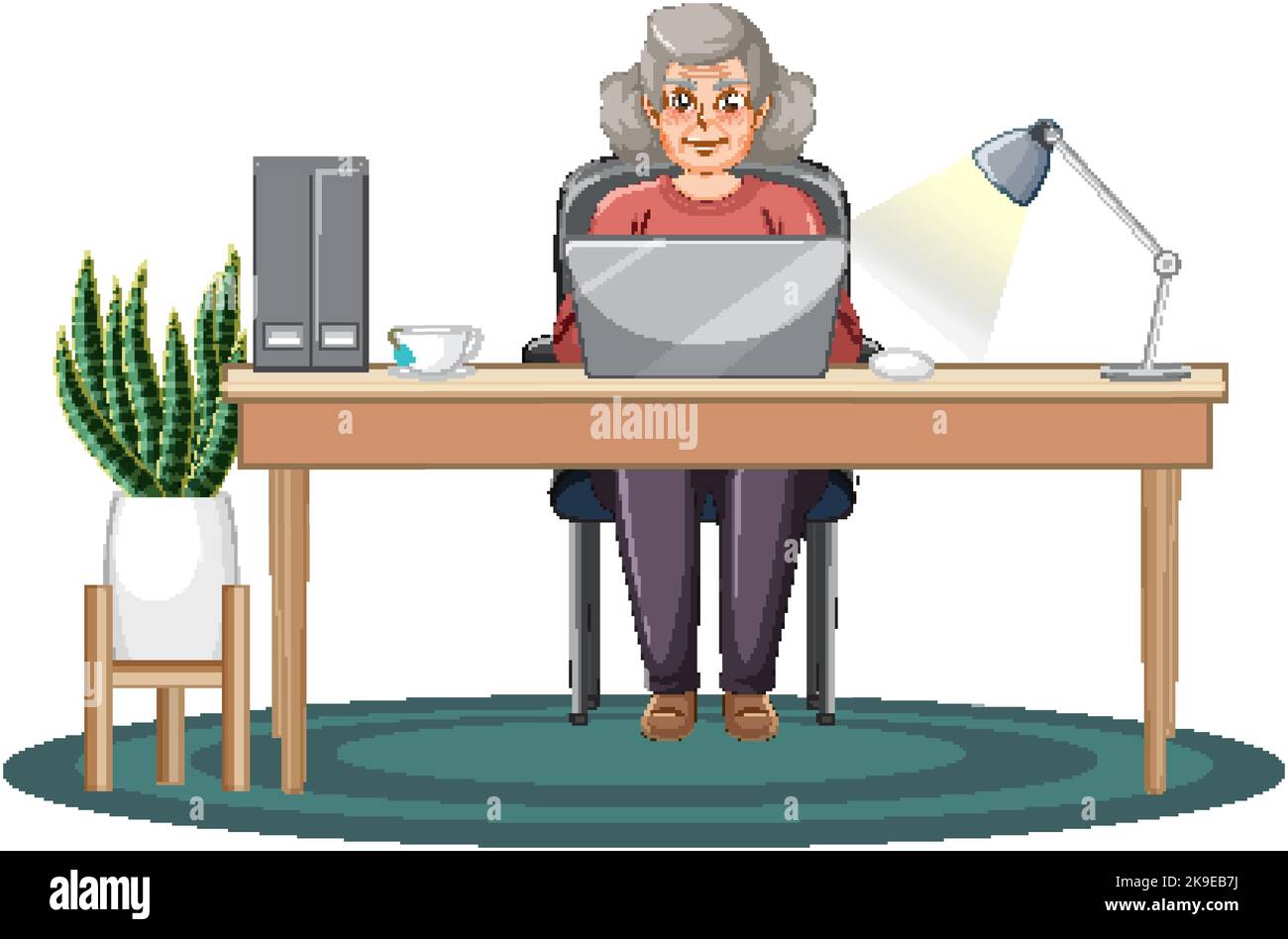 Old aged working woman Stock Vector Images - Alamy