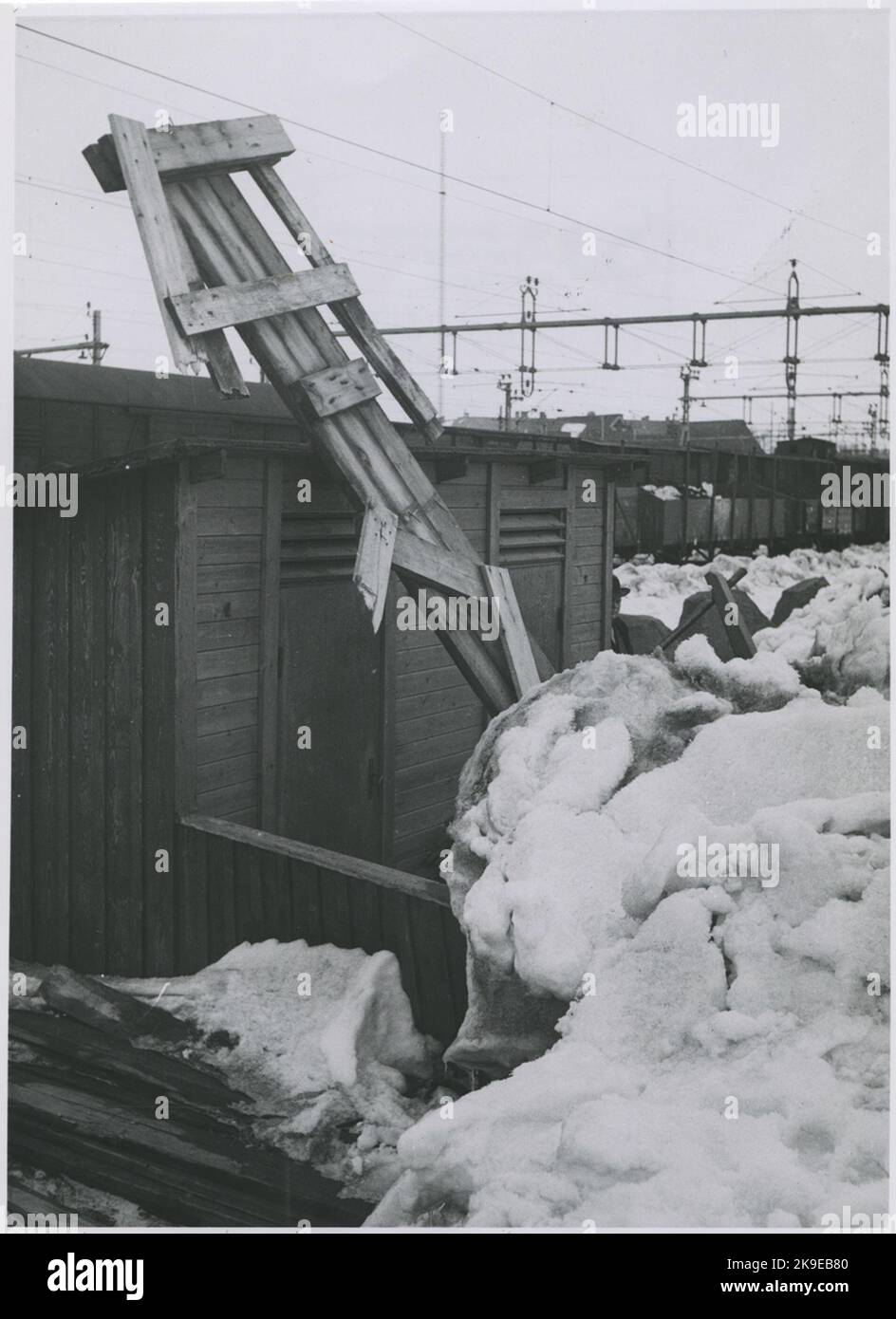 Trelleborg Ice Screwing in the winter of 1947 Stock Photo - Alamy