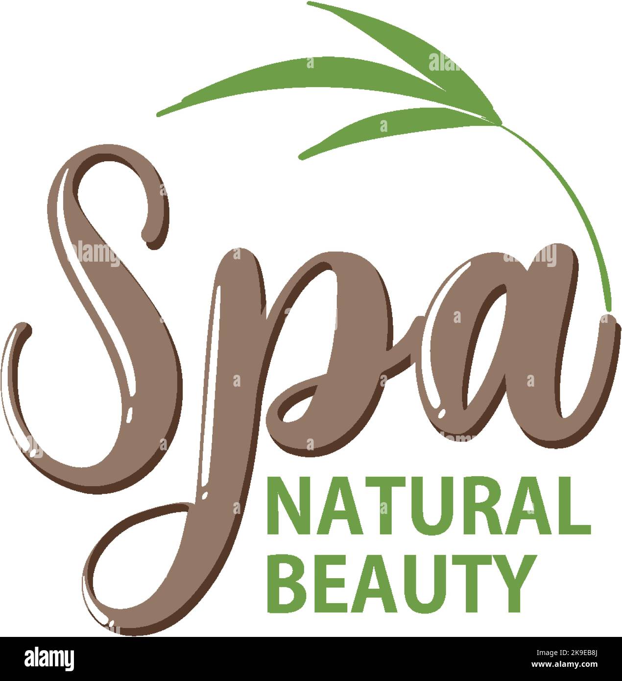 Spa Natural Beauty text design for banner or poster illustration Stock ...